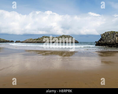 Playa de Noja beach in Spain, Europe Stock Photo - Alamy