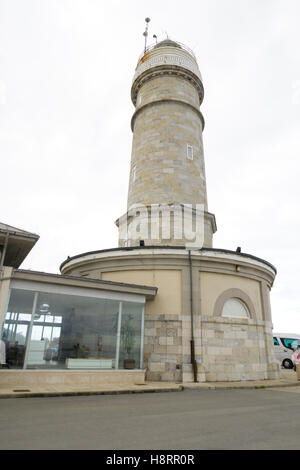 Faro Cabo Mayor lighthouse in Santander city, Cantabria region of Spain ...