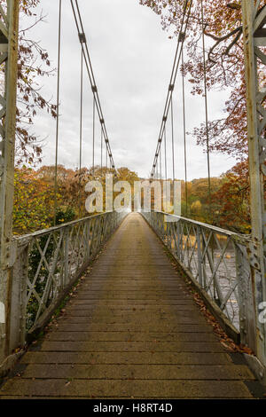 Llanstephan Suspension Bridge, Powys, Wales, UK Stock Photo - Alamy