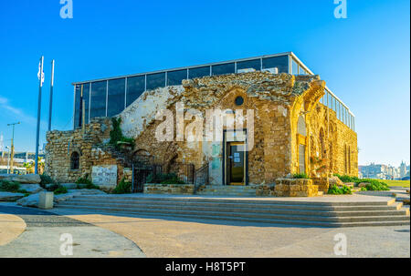 the "Etzel Museum" in Tel-Aviv,Israel.Old house with modern addition ...