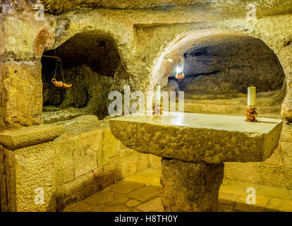 Place where Jesus Christ was born at the Nativity church in Bethlehem ...
