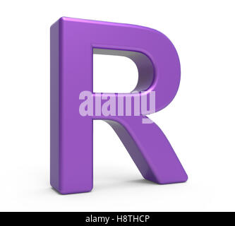left leaning 3d rendering purple letter J isolated white background ...