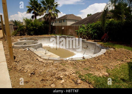 Swimming pool under construction Stock Photo - Alamy