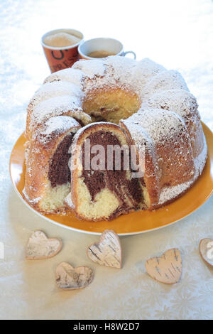 Marble ring cake Stock Photo - Alamy