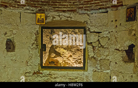 Rock of Calvary (Golgotha) in Holy Sepulchre Church also called Church ...