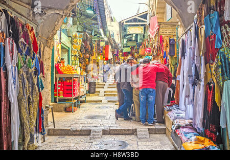 Christian quarter street, Souk Arabic market, Old City, Jerusalem ...