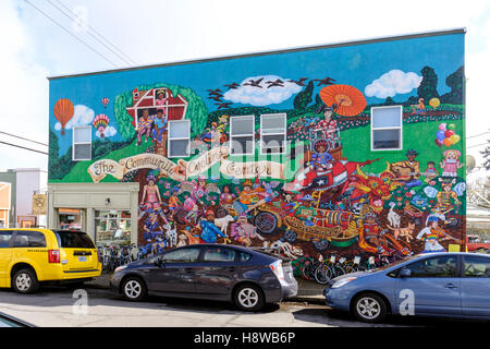 Portland, Oregon, USA, Northeast Alberta Street is informally known as ...