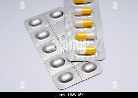A Blister pack of Penicillin antibiotic tablets issued by the NHS Uk ...