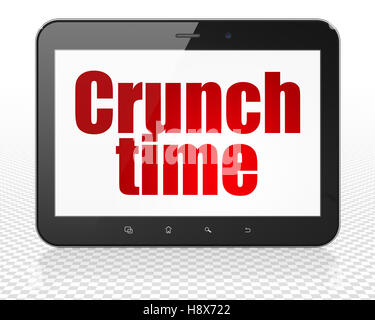 Finance concept: Tablet Computer with Crunch Time on display Stock ...