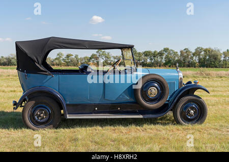 Oldtimer Citroen B10 in hay field, Torpedo Commerciale, made in 1925. 4 ...