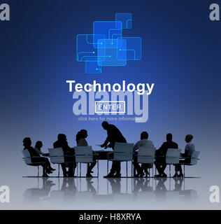 Technology Innovation Digital Evolution Homepage Concept Stock Photo ...