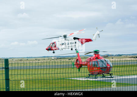 HM Coastguard Bristow search and rescue 936 helicopter hovering ...