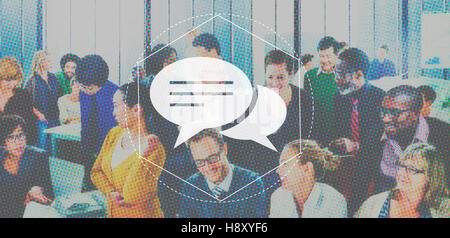 Messenger Discussion Community Technology Graphic Concept Stock Photo ...