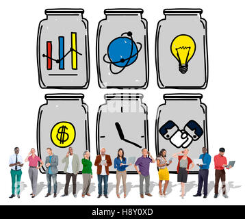 Planning FInancial Interaction Connection Social Concept Stock Photo ...