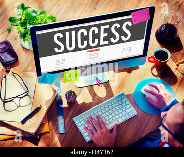 Success Improvement Celebration Winning Excellence Concept Stock Photo ...
