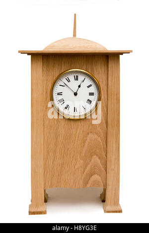 Crafts Charles Voysey design oak mantel clock Stock Photo - Alamy