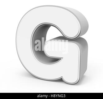right tilt white letter A, 3D rendering graphic isolated on white ...