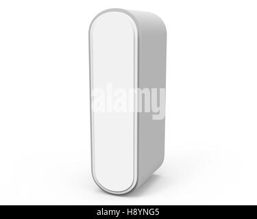 right tilt white letter U, 3D rendering graphic isolated on white ...