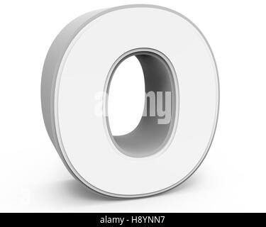 left tilt white number 5, 3D rendering graphic isolated on white ...