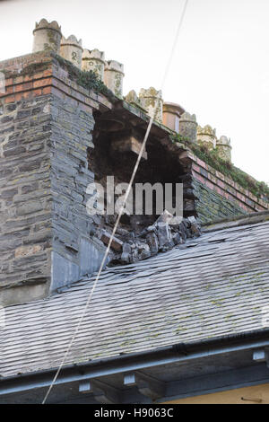 Hurricane force winds destroyed large parts of cwm woods above Clarach ...