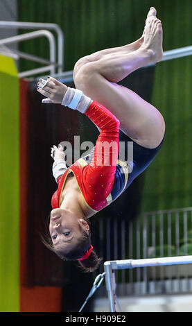 Cottbus, Germany. 17th Nov, 2016. 16-year-old German gymnast Kim Janas ...