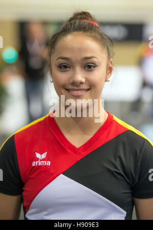 Cottbus, Germany. 17th Nov, 2016. 16-year-old German gymnast Kim Janas ...