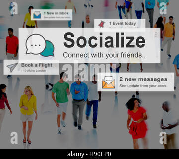 Socialize Community Society Relationship Socialization Concept Stock ...