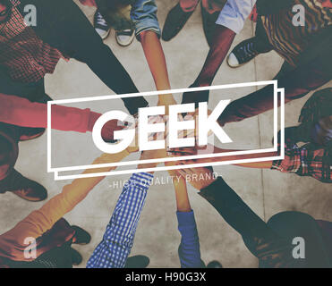 Computer geek nerd in funny concept Stock Photo - Alamy