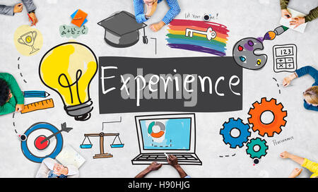 Experience Learning Exposure Drawing Icon Concept Stock Photo - Alamy