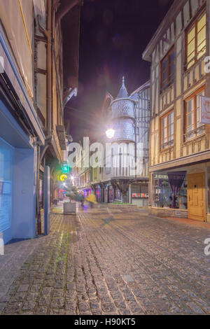 A Street scene in Troyes France Stock Photo - Alamy