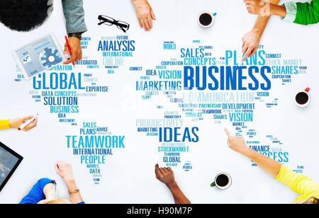 Business Global World Plans Organization Enterprise Concept Stock Photo ...