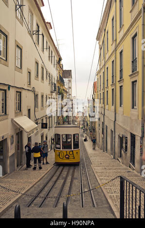 alley in high barrio in Lisbon, Portugal Stock Photo - Alamy
