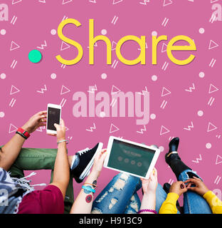 Share Sharing Ideas Graphic Concept Stock Photo - Alamy