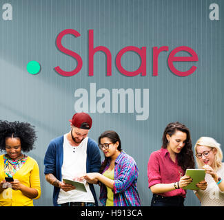 Share Sharing Ideas Graphic Concept Stock Photo - Alamy