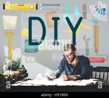 Do It Yourself Project Graphics Concept Stock Photo - Alamy
