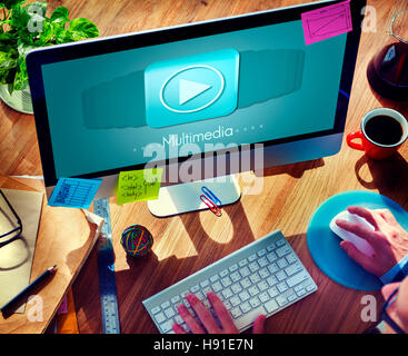 Multimedia Audio Computer Digital Entertainment Concept Stock Photo - Alamy
