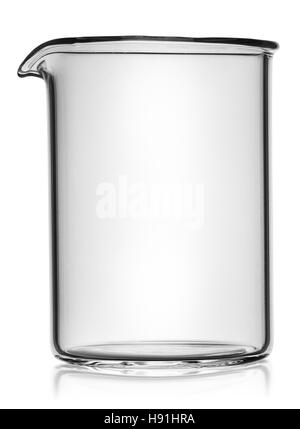 Beaker without divisions isolated on white background Stock Photo - Alamy