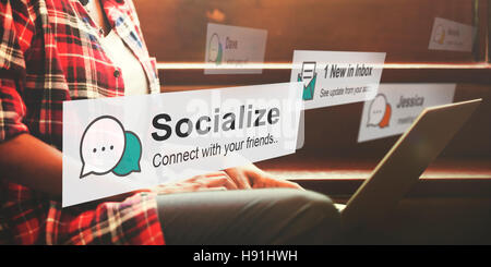 Socialize Community Society Relationship Socialization Concept Stock ...