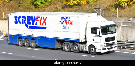 Screwfix articulated delivery trailer and hgv distribution lorry truck ...