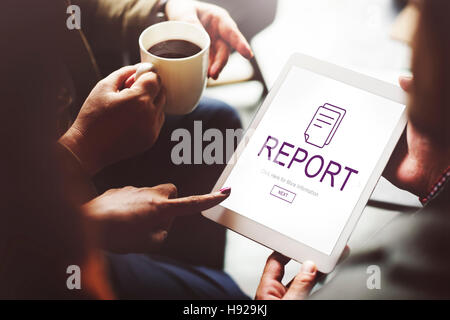 Report Digital Homescreen Concept Stock Photo - Alamy