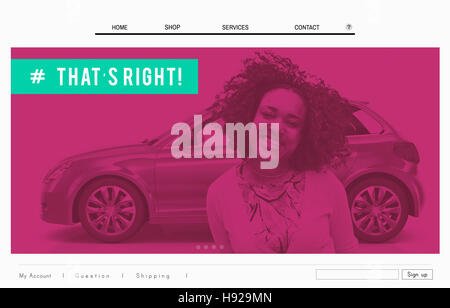 Car Website Homepage Layout Advertising Concept Stock Photo - Alamy