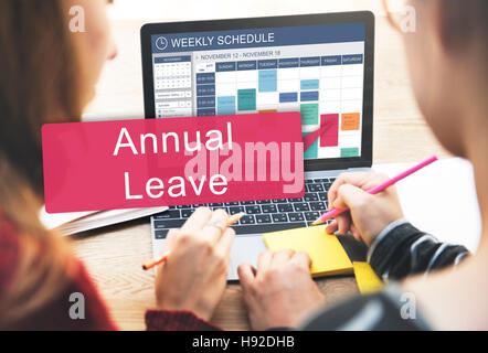 Annual Leave Holiday Leisure Recover Relax Concept Stock Photo - Alamy