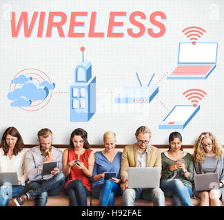 Wireless Connection Internet Modem Network Concept Stock Photo - Alamy