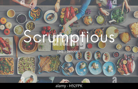 Scrumptious Delicious Appetizing Food Graphic Concept Stock Photo - Alamy