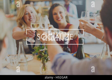 Socialize Community Society Relationship Socialization Concept Stock ...