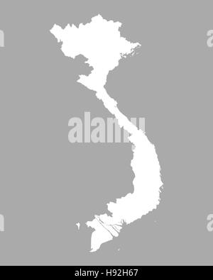Grey Vietnam map Stock Photo - Alamy