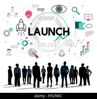 Launch Begin Introduce Kick Off New Business Concept Stock Photo - Alamy