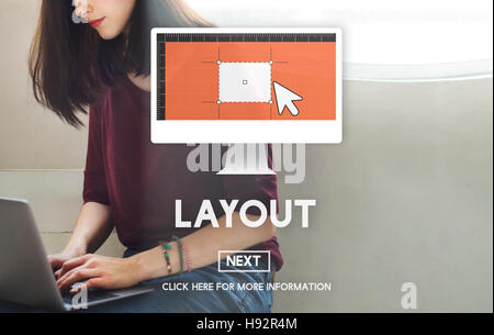 Lay Out Creative Design Plan Blueprint Creative Concept Stock Photo - Alamy