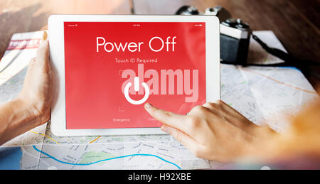 Power Off Touchscreen Display Concept Stock Photo - Alamy