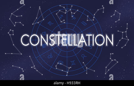 Constellation Astronomy Horoscope Fortune Telling Zodiac Concept Stock ...